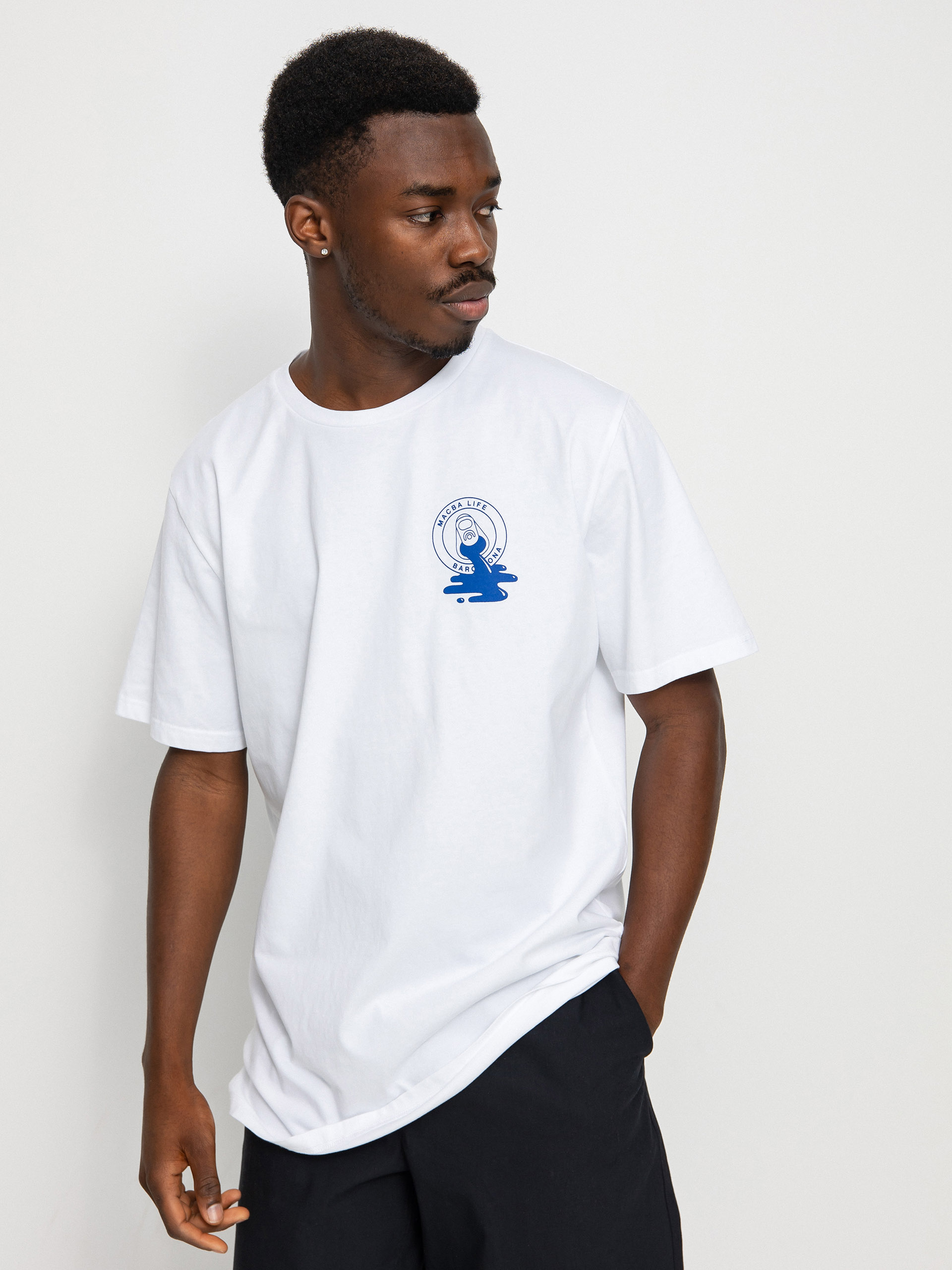 Tričko Macba Life Spit Logo (white/blue)