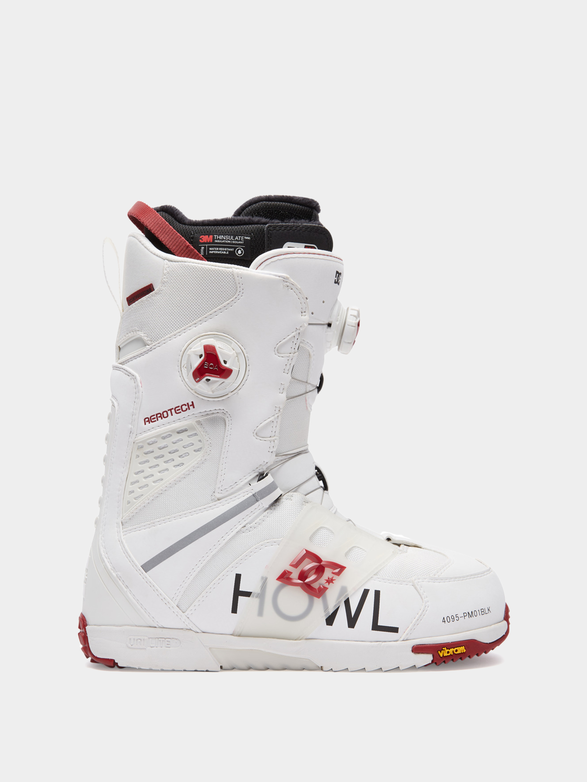 Obuv na snowboard DC X Howl Phantom - biela (white/red)