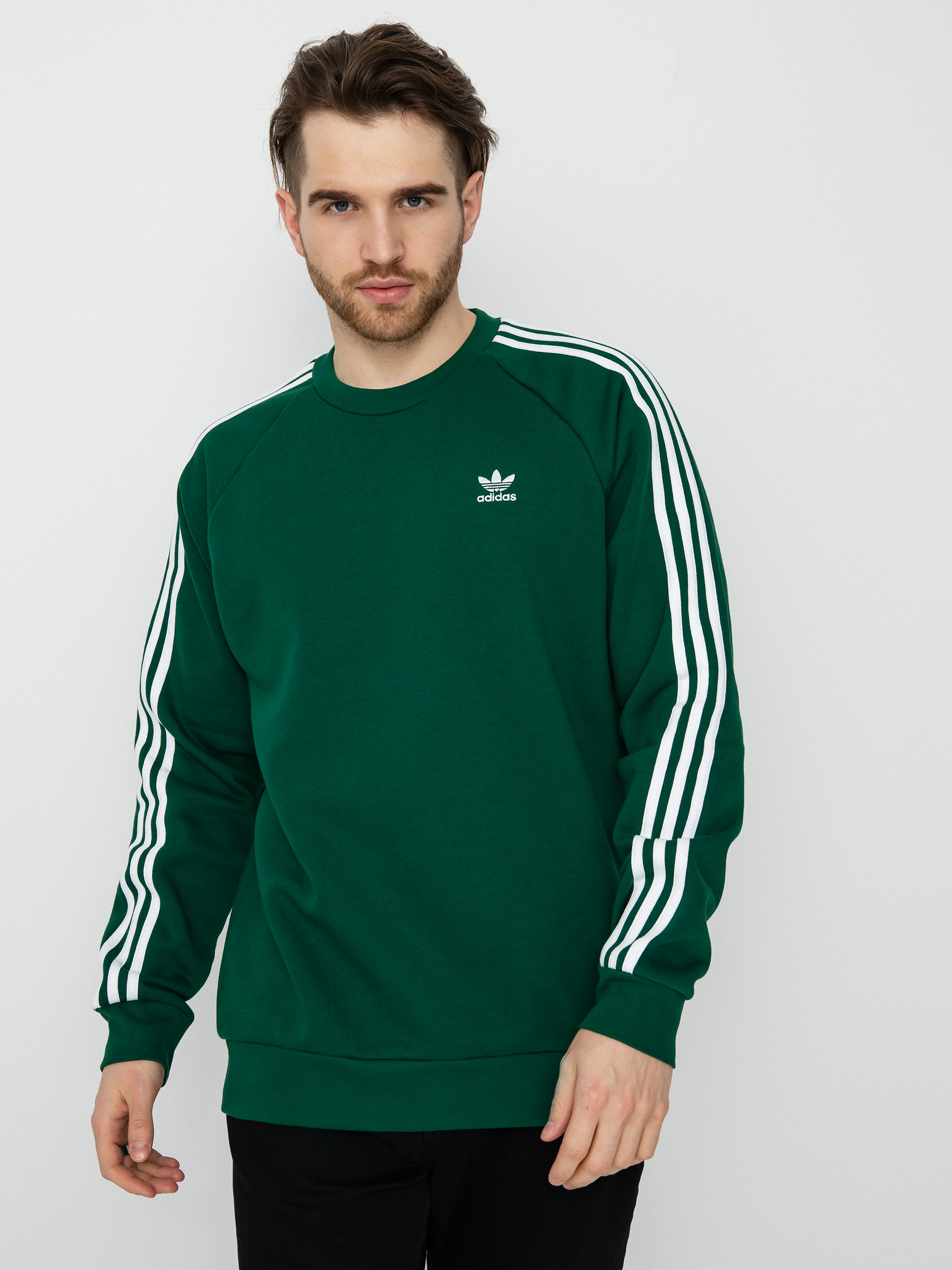 Mikina adidas Originals 3 Stripes - zelená (drkgrn)