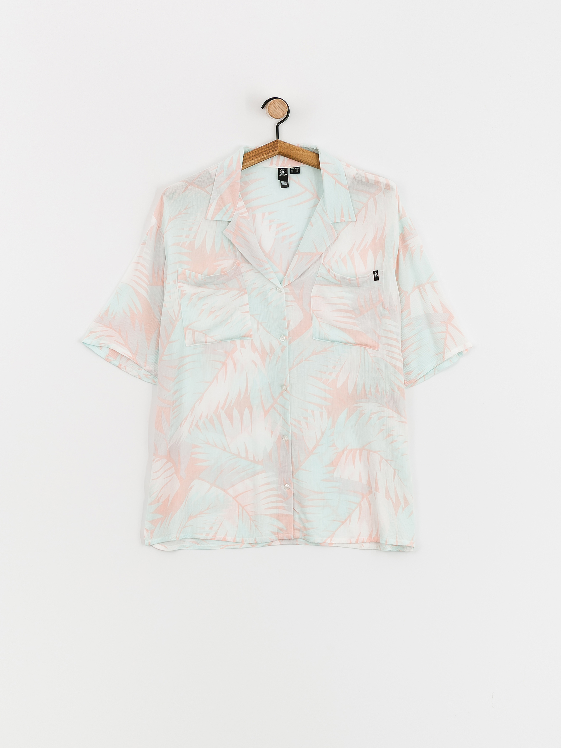 Košeľa Volcom Palmy Nites Top Wmn - modrá (melon)