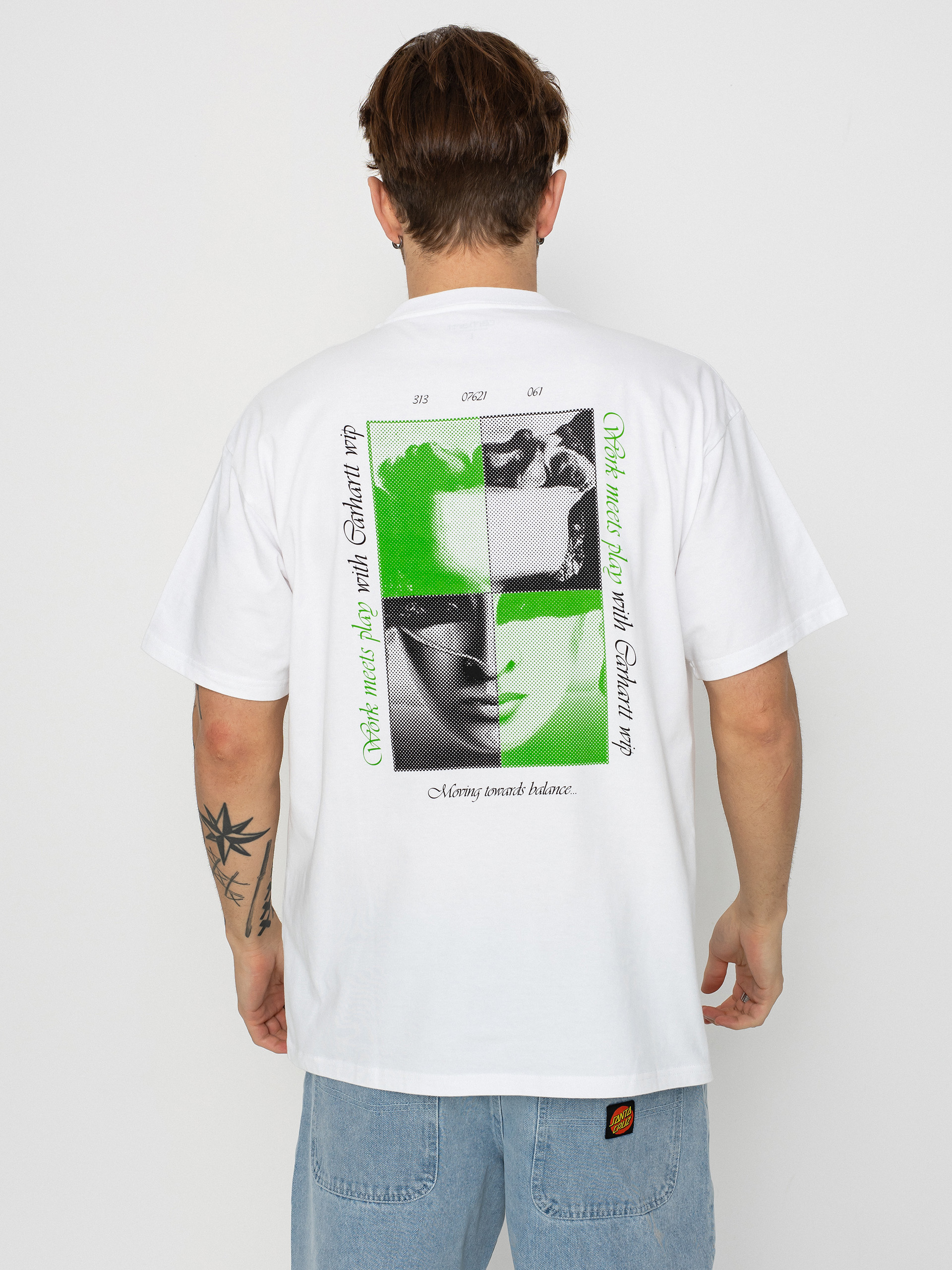 Tričko Carhartt WIP Work & Play - biela (white)