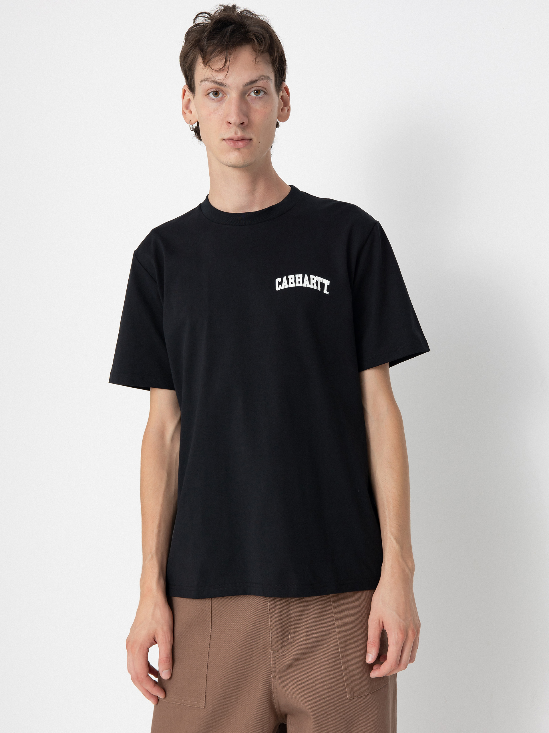Tričko Carhartt WIP University Script - čierna (black/white)