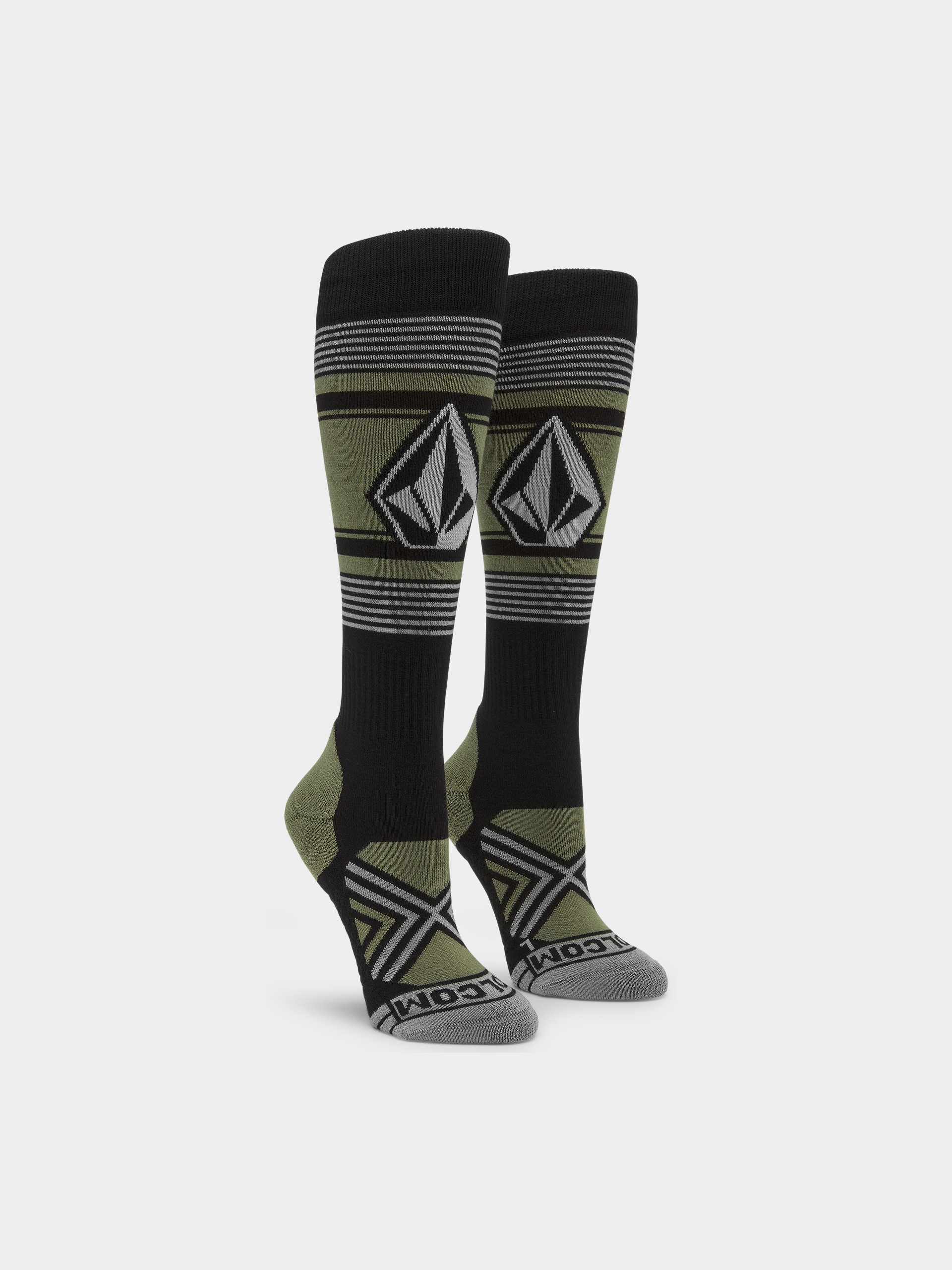 Ponožky Volcom Stone Lines Otc Wmn - zelená (lichen green)