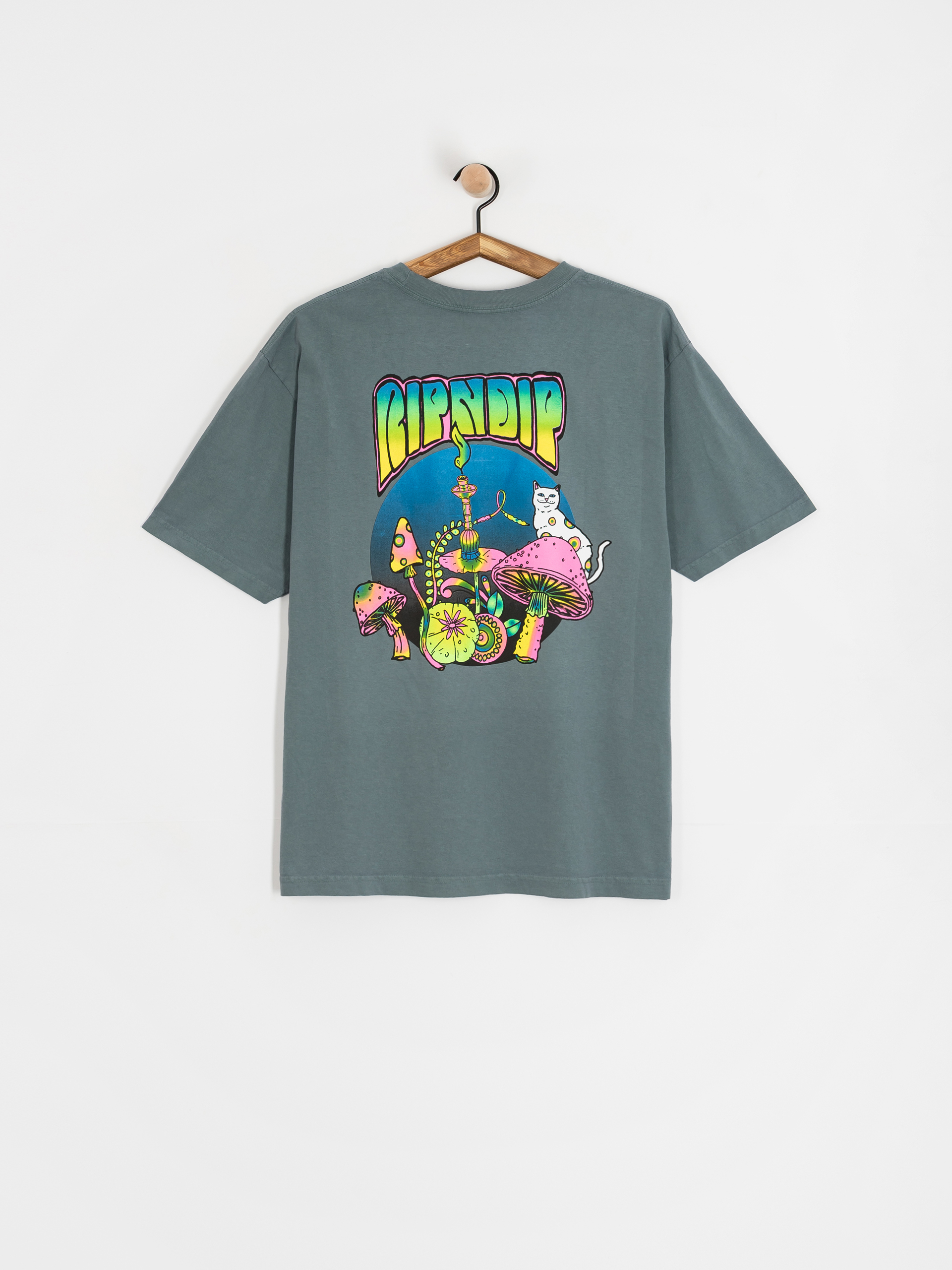 Tričko RipNDip Psychedelic - šedá (light charcoal)